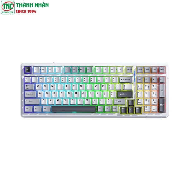 Bàn phím cơ AULA F99 Xám, Trắng, Đen, Grey Wood switch